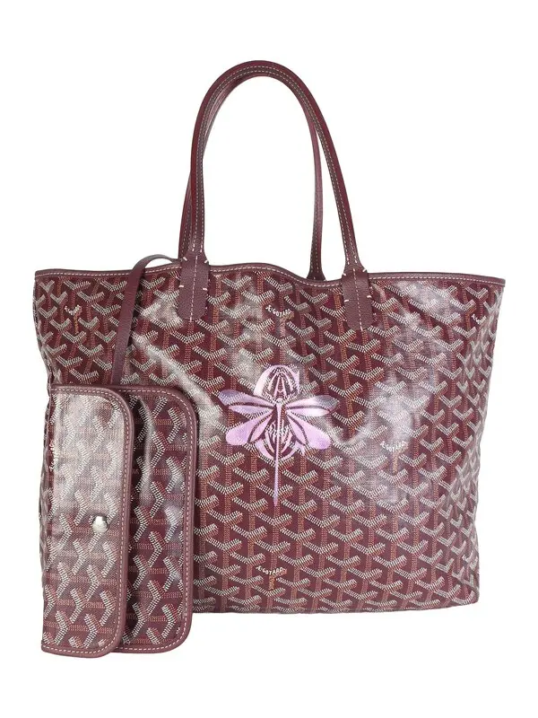 Goyard Burgundy Goyardine Canvas Dragon Fly Saint Louis Pm - Red