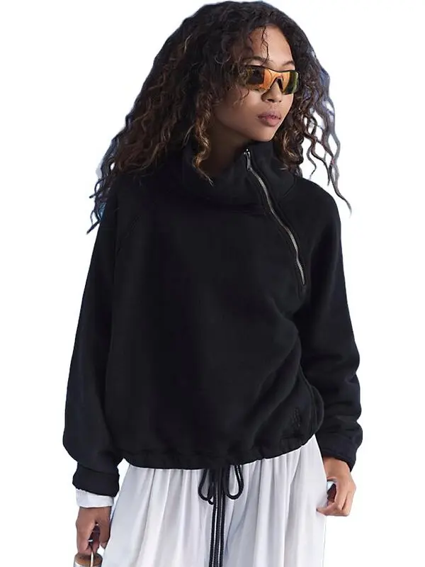 Free People Game Point Funnel Neck - Black