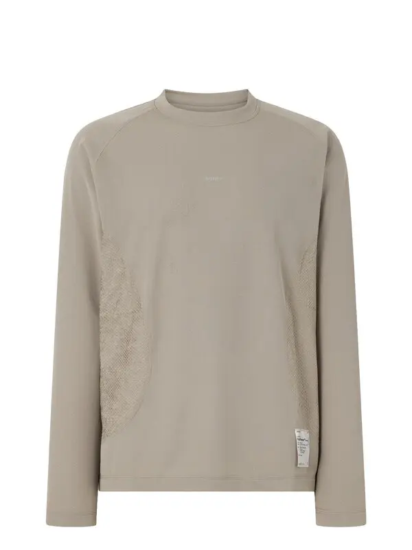 Satisfy Logo-appliquéd Ghostfleece™ Octa® Running Top - Brown