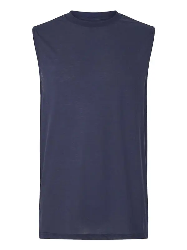 Literary Sport Lorca Cotton-jersey Tank - Blue