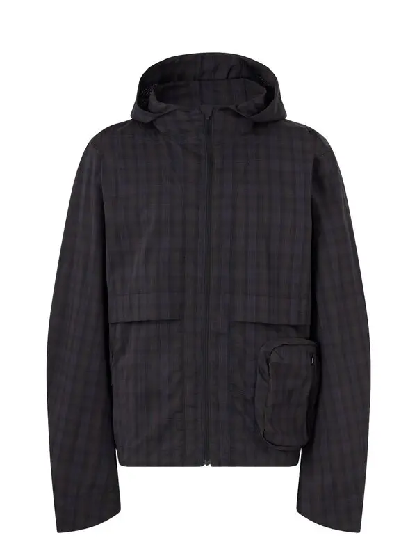 Literary Sport Ashbery Checked Shell Jacket - Blue