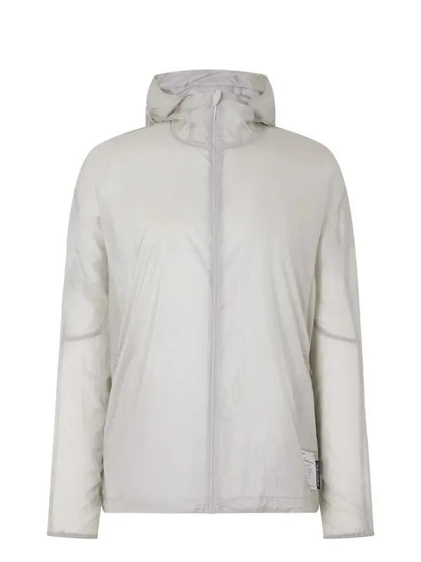 Satisfy Logo-appliquéd Rippy™ Ripstop-panelled Pertex® Diamond Fuse Hooded Jacket - Gray