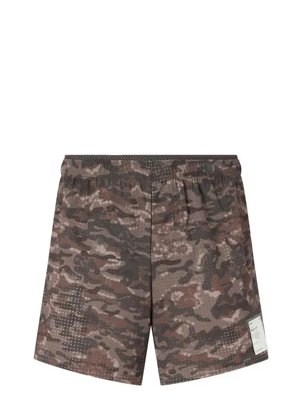 Satisfy Straight-leg Logo-appliqu&eacute;d 5" Space‑o&trade; Shorts - Green