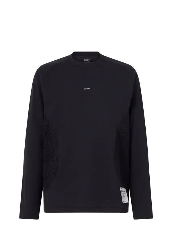 Satisfy Logo-appliquéd Ghostfleece™ Octa® Running Top - Black