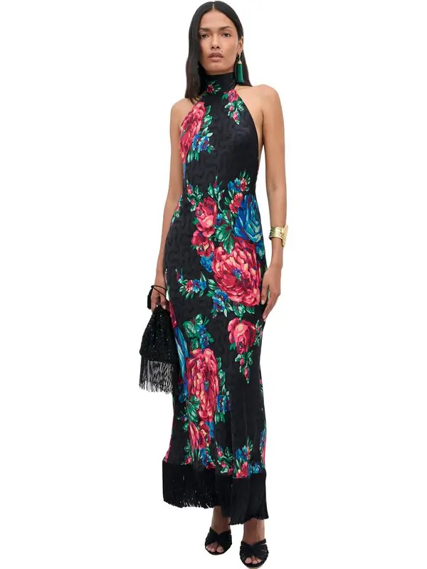 Rixo Maura Vintage Bouquet Regular - Black