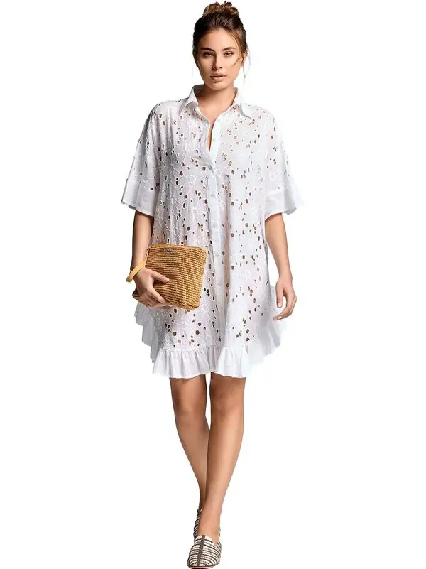 ICONIQUE Vestito Camicia Emily - White