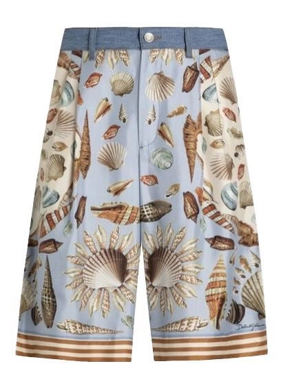 Dolce & Gabbana Cotton-silk Bermuda Shorts - Multi-color