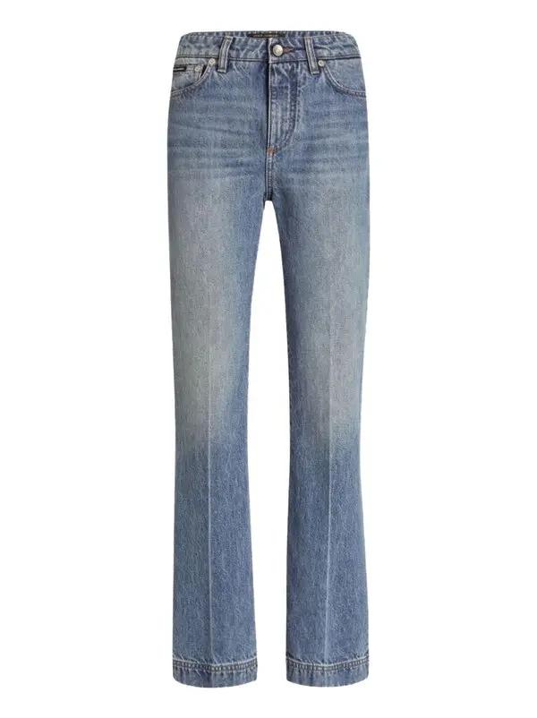 Dolce & Gabbana Logo-plaque Jeans - Light Blue