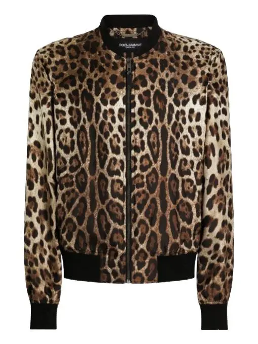 Dolce & Gabbana Print Bomber Jacket - Leopard