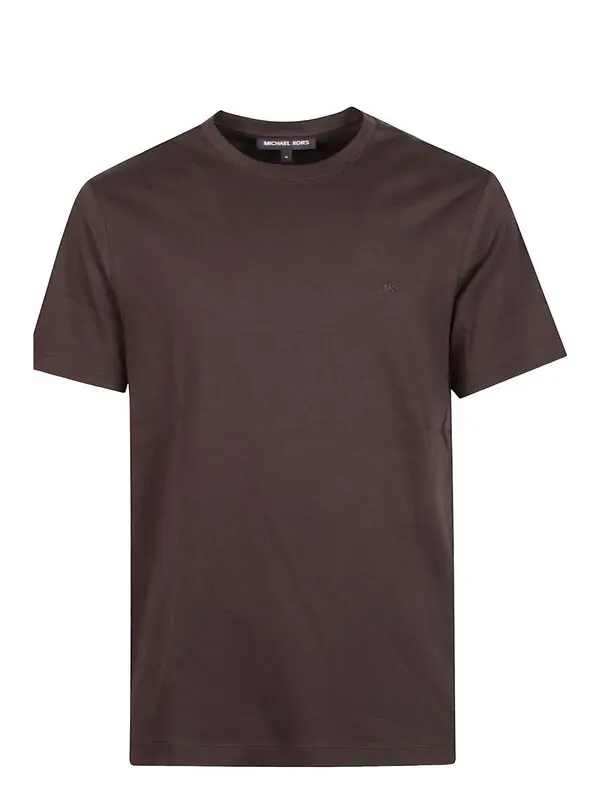 Michael Kors Logo Printed Crewneck T-shirt - Brown