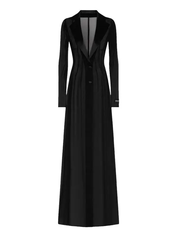 Dolce & Gabbana Dolce Gabbana Chiffon Duster Coat - Black