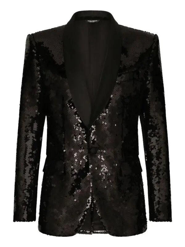 Dolce & Gabbana Dolce Gabbana Sequin-embellished Suit - Black
