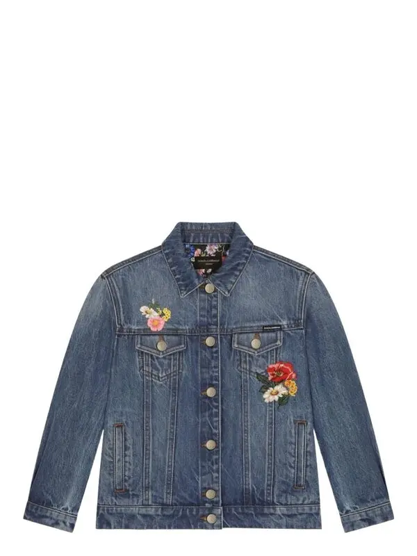 Dolce & Gabbana Long-sleeved Denim Jacket - Blue