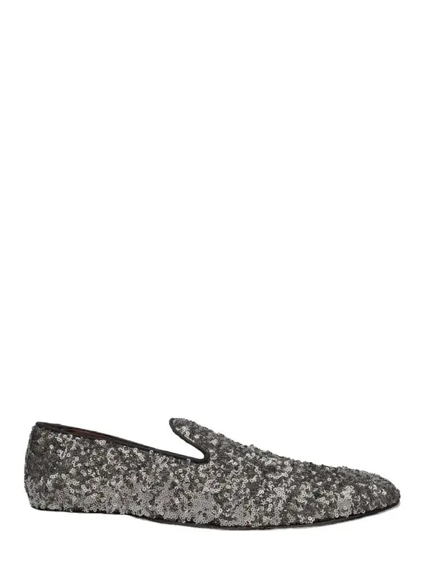 Dolce & Gabbana Dolce Gabbana Sequin Embellished Loafers - Black