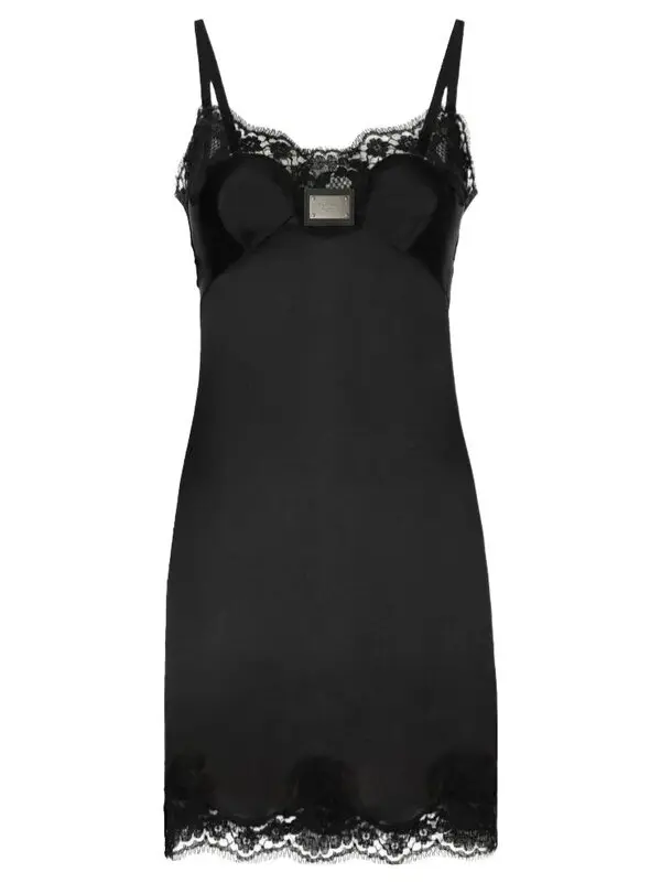 Dolce & Gabbana Lace-detail Minidress - Black