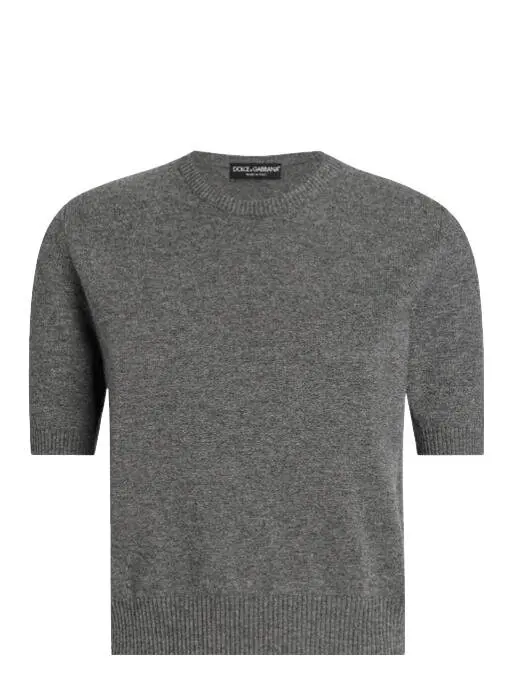 Dolce & Gabbana Short-sleeve Cashmere Sweater - Grey