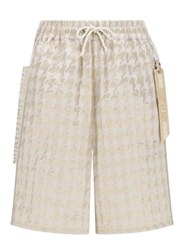 Dior Logo Detail Shorts - Nude