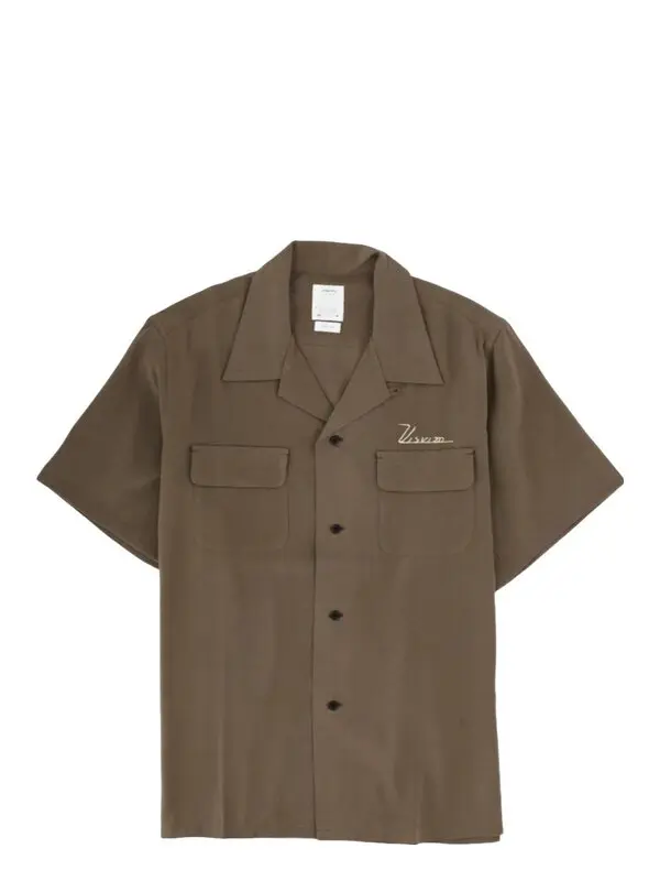 Visvim Camp Embroidered Polo Shirt - Brown