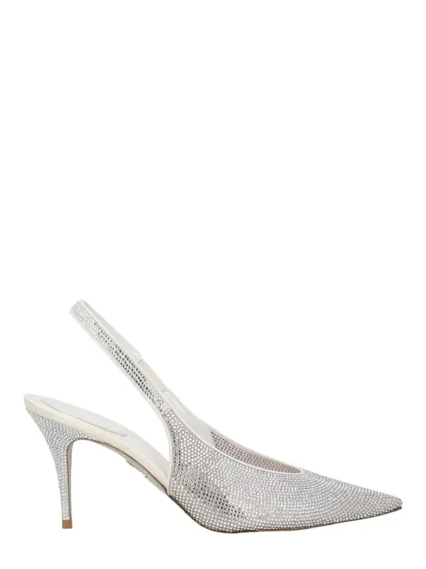 Rene Caovilla Crystal Slingback Heeled Pumps - Silver