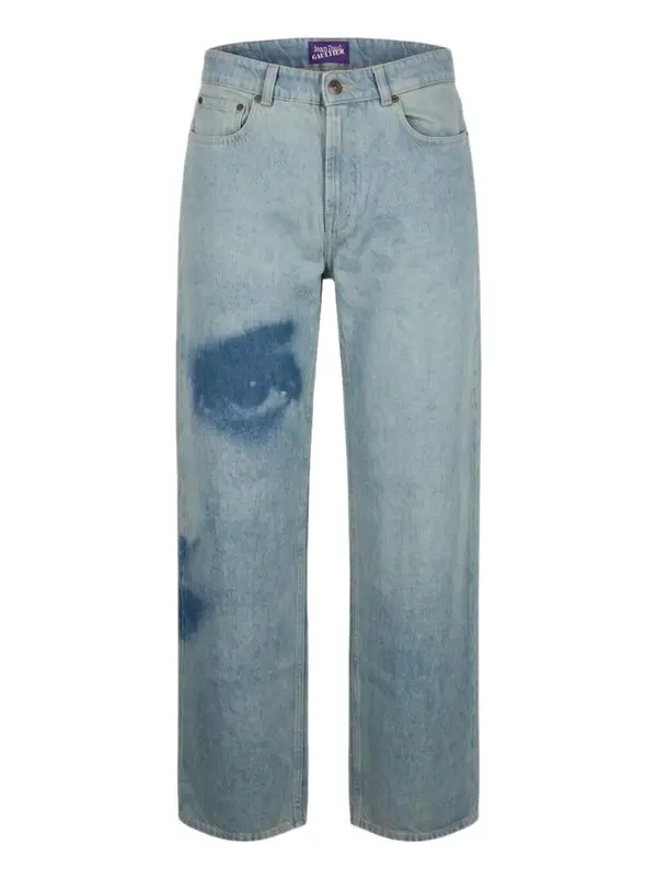 JEAN PAUL GAULTIER Face-print Straight-leg Jeans - No