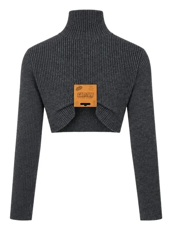 JEAN PAUL GAULTIER Turtleneck Knit Top - Black