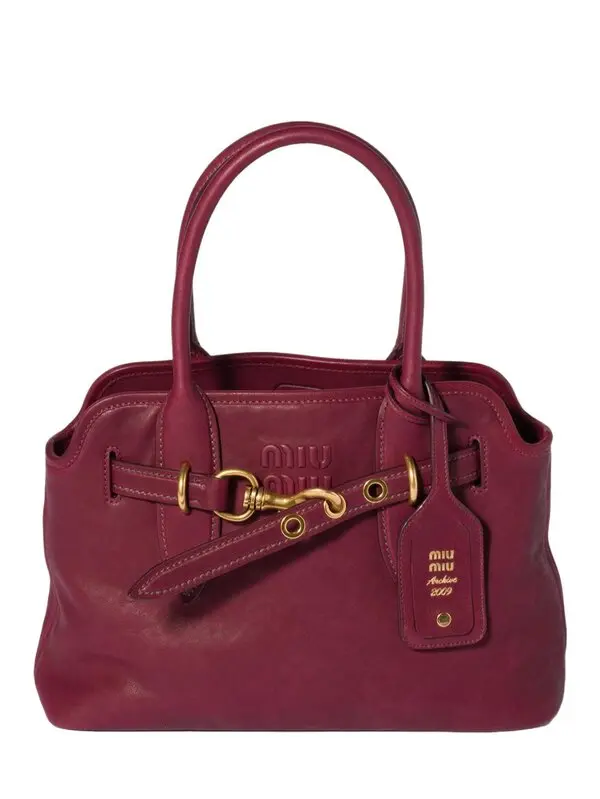 Miu Miu Aventure Nappa Leather Bag - Amaranth