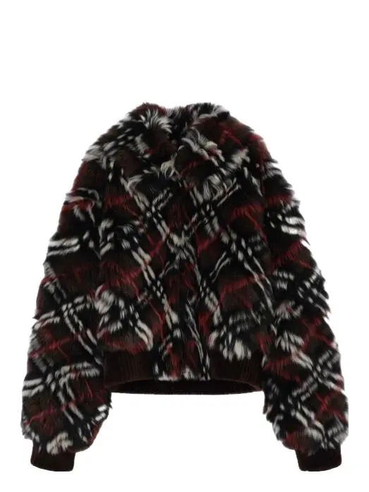 Burberry Check Shearling Lisvane Jacket - Brown