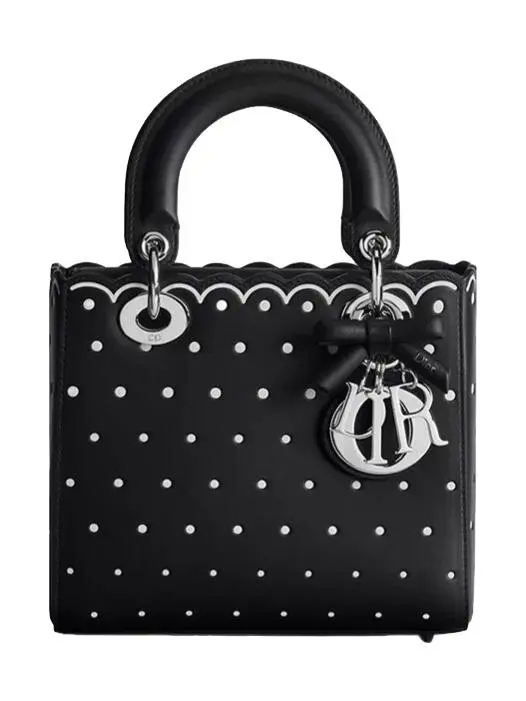 Dior Small Lady Bag With Strap - Black