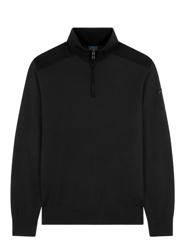 Paul & Shark Standcollar Halfzip Knit Top - Gray