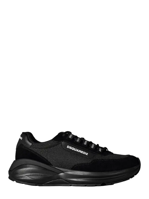 Dsquared2 Mesh And Suede Sneakers - Black