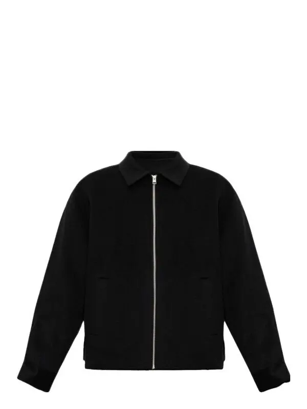 FRAME Classic Collar Zip-front Casual Jacket - Black