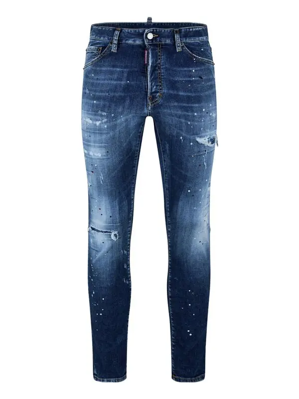 Dsquared2 Distressed Slimfit Jeans - Blue