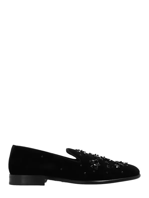Dolce & Gabbana Dolce Gabbana Milano Embellished Loafers - Black