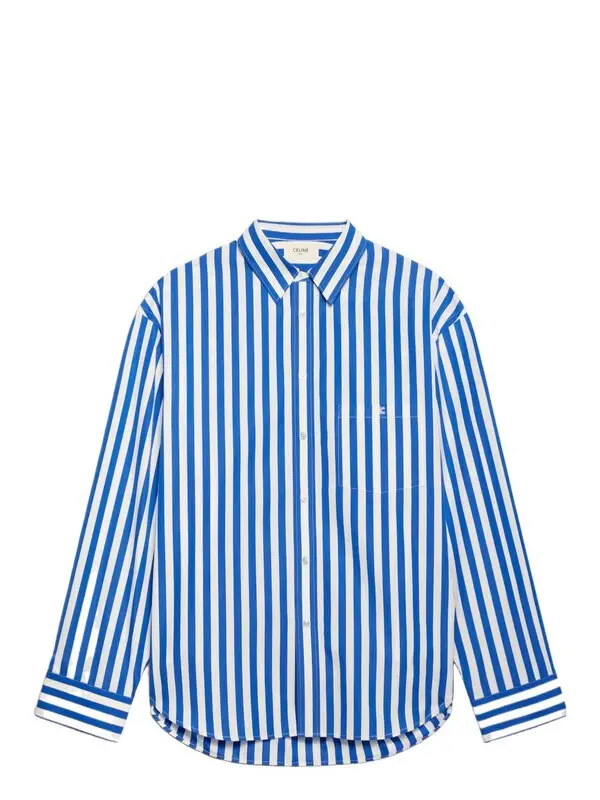 Celine Oversized Shirt - Blue/white