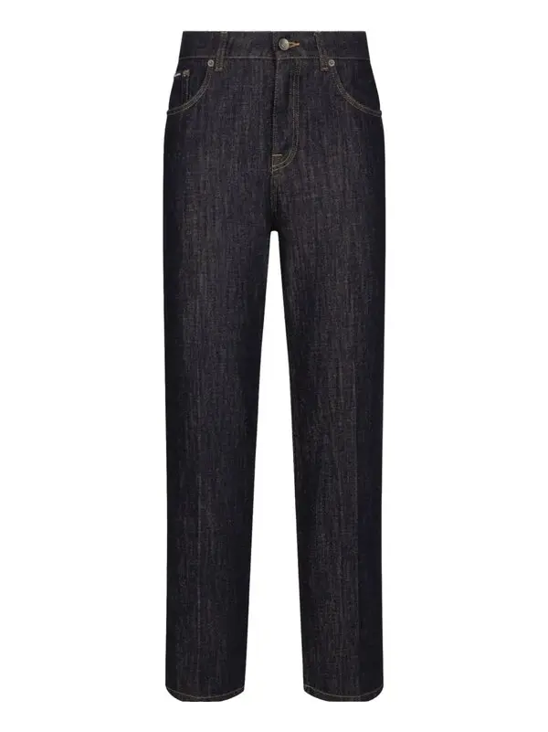 Dolce & Gabbana High-rise Straight Jeans - Black