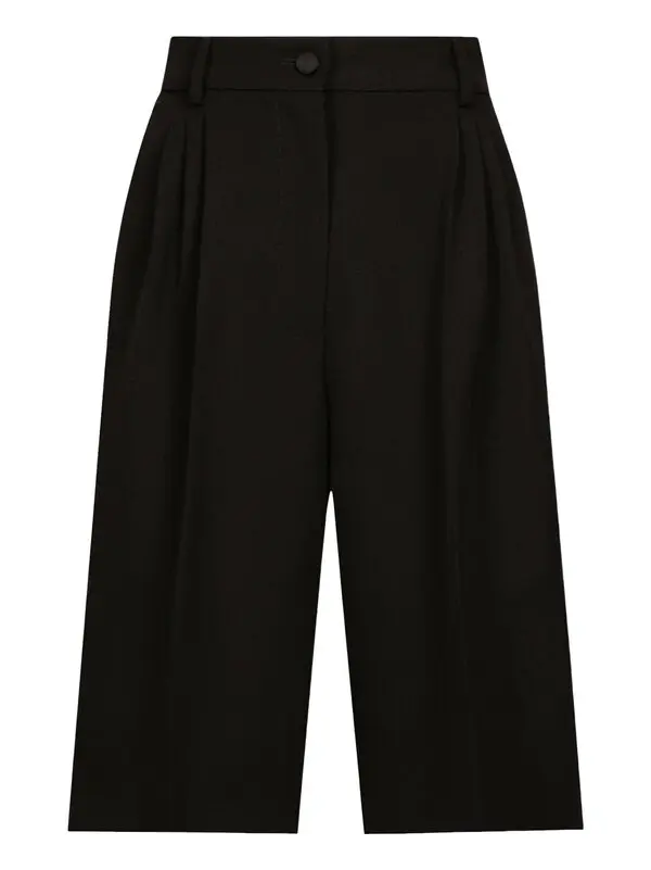 Dolce & Gabbana Dolce Gabbana Gabardine Tuxedo Bermuda Shorts - Black