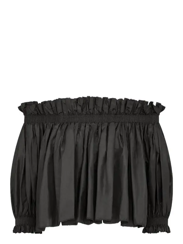 Dior Off-the-shoulder Smocked Top - Black