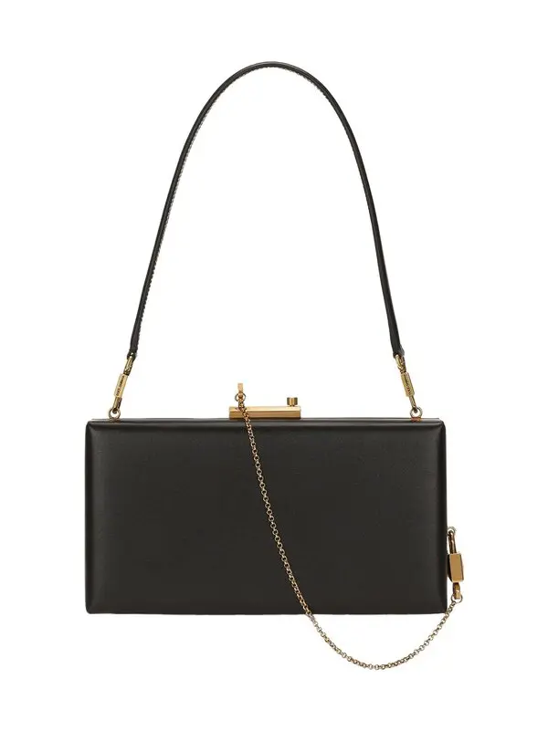 Dolce & Gabbana Dolce Gabbana Eva Chain Detailed Clutch Bag - Black