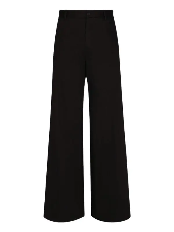 Dolce & Gabbana Dolce Gabbana Wide Leg Tailored Pants - Black