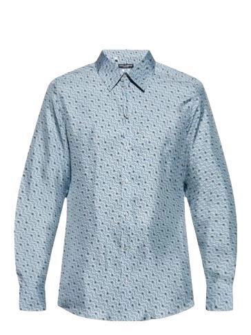 Dolce & Gabbana Dolce Gabbana Tie Printed Martini-fit Shirt - Blue