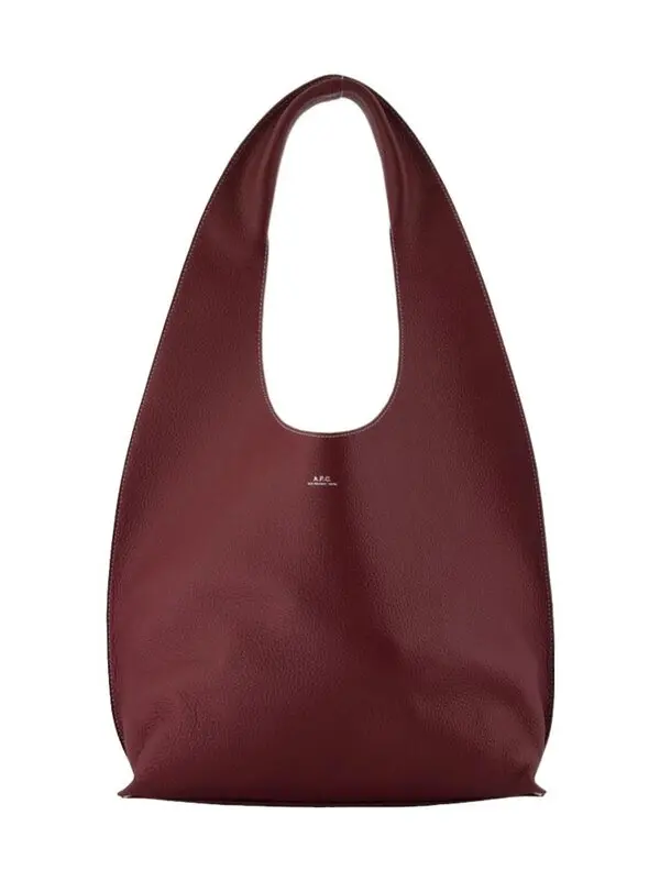 A.p.c. Grainy Leather Shoulder Bag - Red