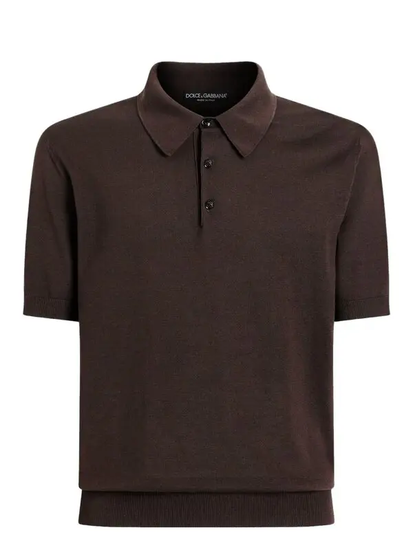 Dolce & Gabbana Dolce Gabbana Short-sleeved Polo Shirt - Brown
