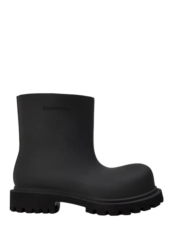Balenciaga Round-toe Ankle Boots - Black