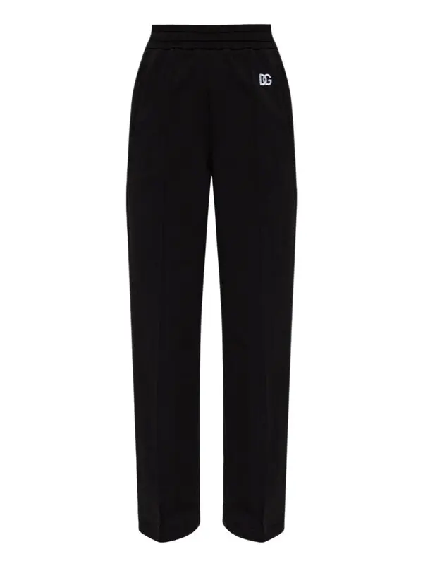 Dolce & Gabbana Dolce Gabbana Dg Logo Embroidered Sweatpants - Black