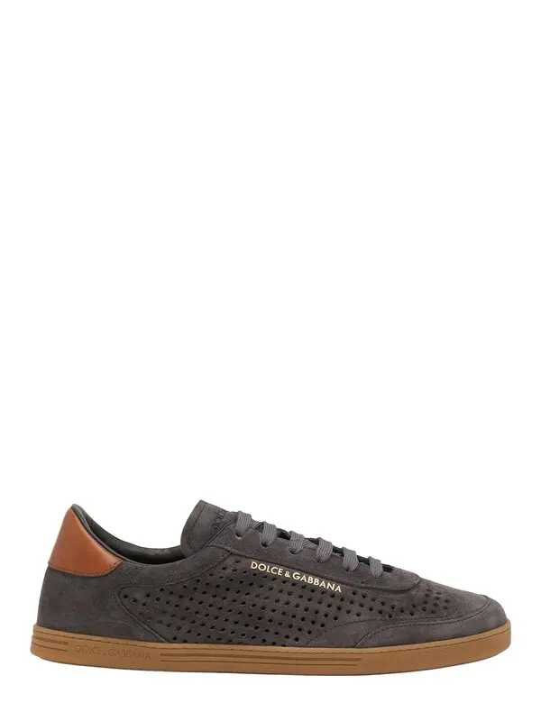 Dolce & Gabbana Saint Tropez Suede Sneakers - Grey