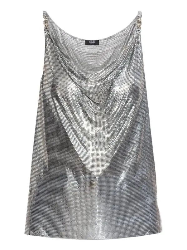 Versace Medusa Sleeveless Top - Silver