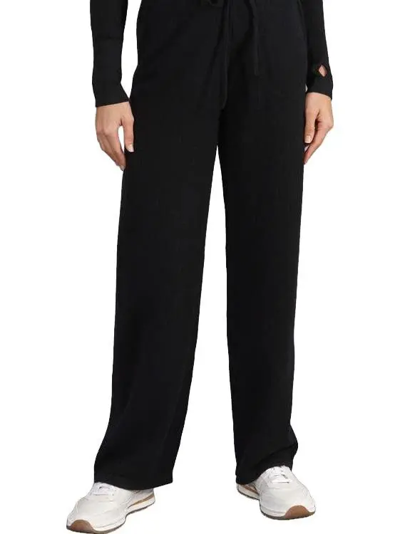 PAUL JAMES Lucia Lambswool Knitted Trousers - Black