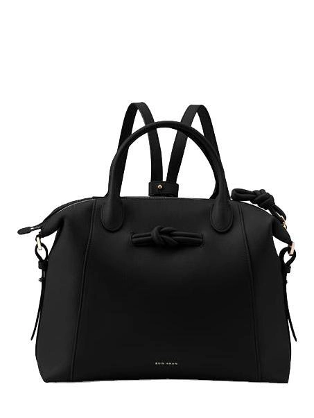 ESIN AKAN Wimbledon Leather Laptop Backpack - Black