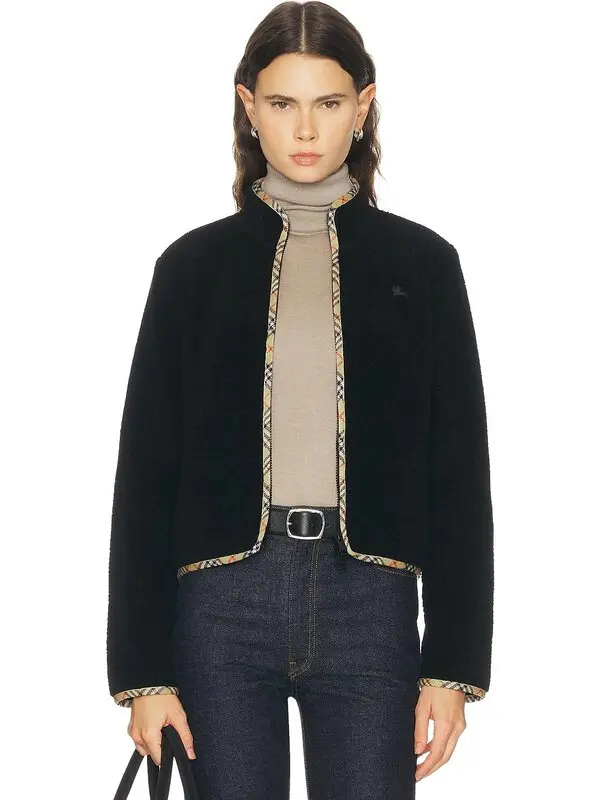 Burberry Felicia Fleece Jacket - Black