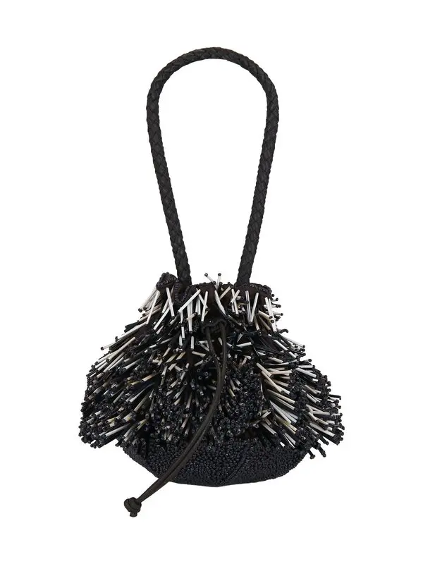 Staud Porcupine Bag In Black & White - Black Multi